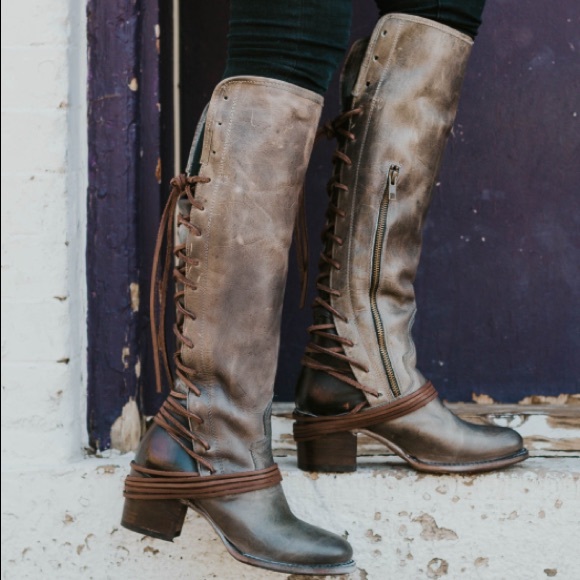 Freebird by Steven | Shoes | Freebird By Steven Coal Rear Lace Leather Boots | Poshmark